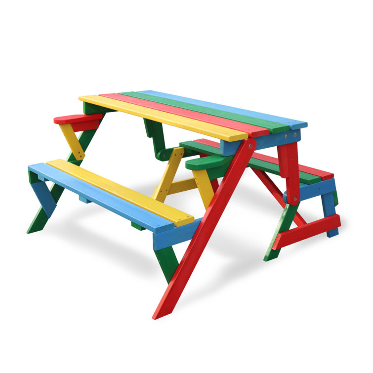 Dakota Fields Busiek Children's Rectangular Picnic Table & Reviews | Wayfair.co.uk